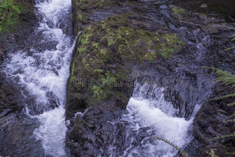 A Small River in the Mountains with Clear Water in Wales UK Stock Photo ...