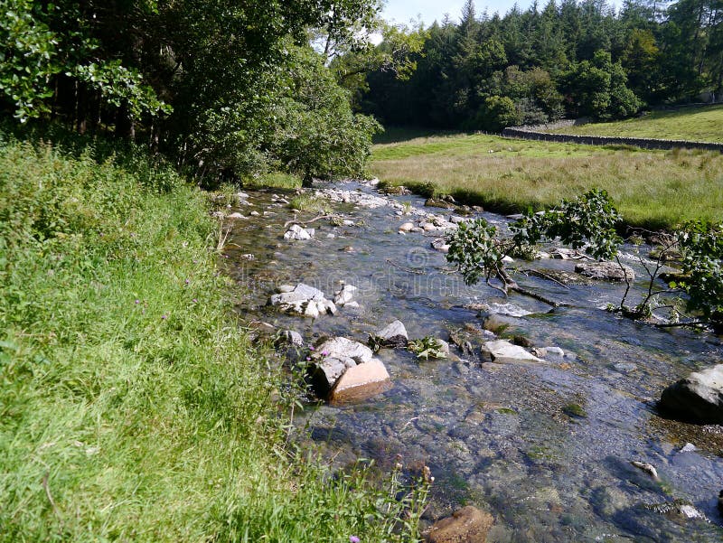 Small river with stones stock image. Image of pastoral - 83582317