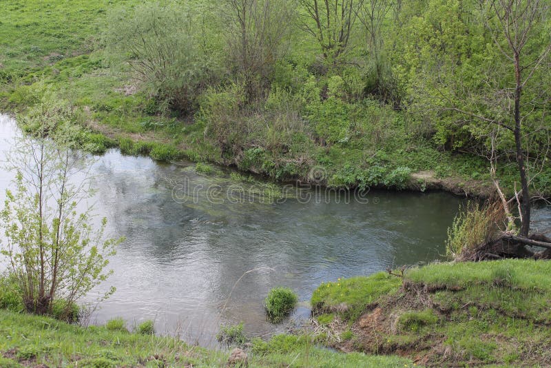 A Small River, a Summer S Day, Stock Image - Image of watercourse ...