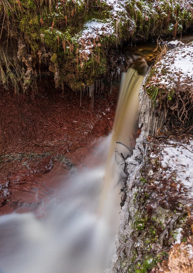 Small River Waterfall in the Forest Stock Image - Image of abstract ...