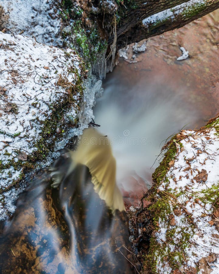 Small River Waterfall in the Forest Stock Image - Image of landscape ...