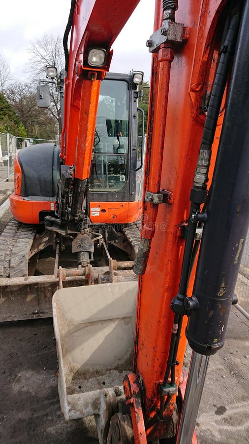 Small road Digger editorial image. Image of roadworks - 139819875