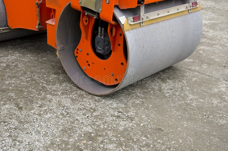 Small Road Roller on City Park Track Stock Photo - Image of path, power ...