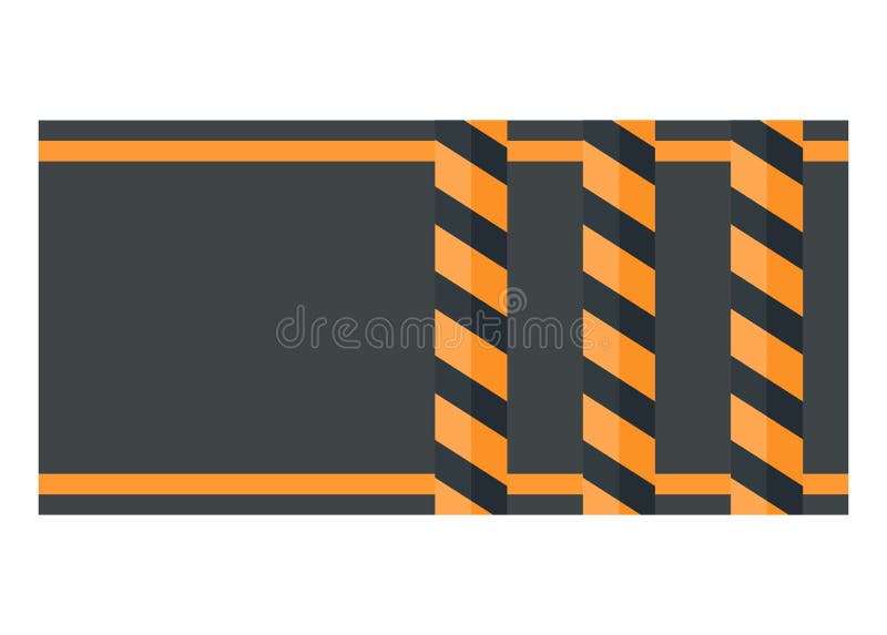 Small Road with Speed Bumps. Top View. Simple Flat Illustration. Stock ...