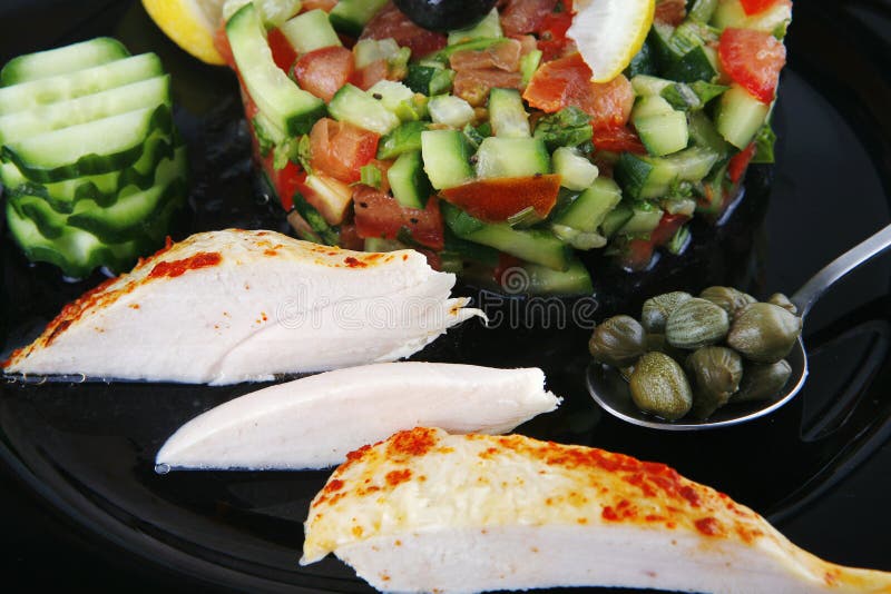 Small Roast Meat Chunks Black Stock Photos - Free & Royalty-Free Stock ...