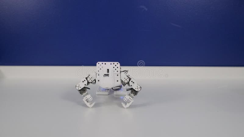 Small Robot is Doing Push-ups in Laboratory Stock Video - Video of ...