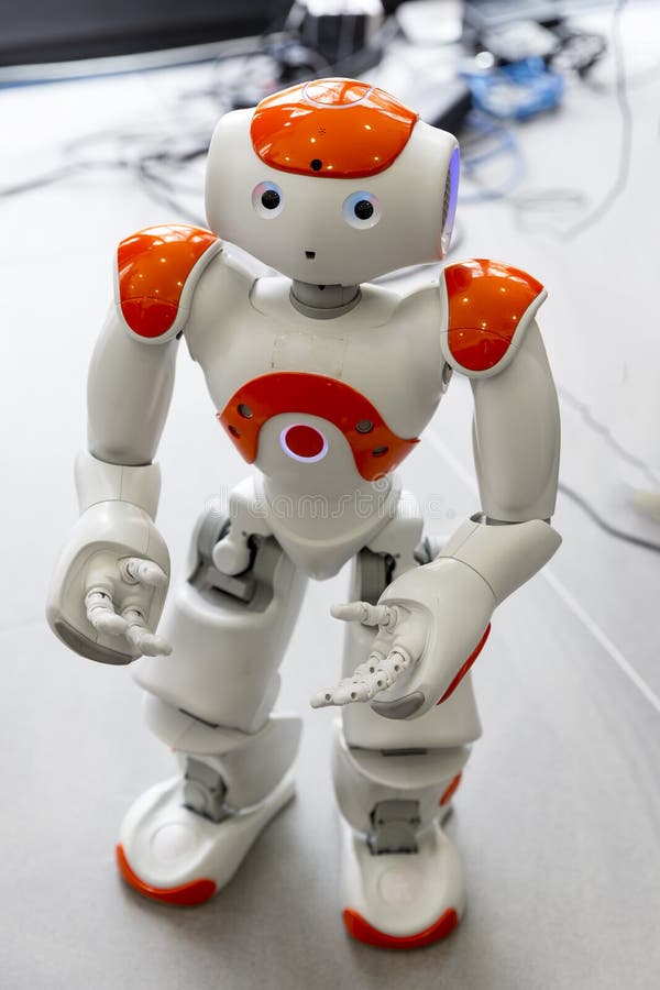 Small Robot with Human Face and Body. AI Stock Photo - Image of ...