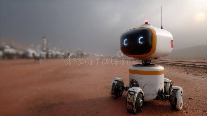 Robot Explores a Remote Planet Searching for Life and Conducting ...