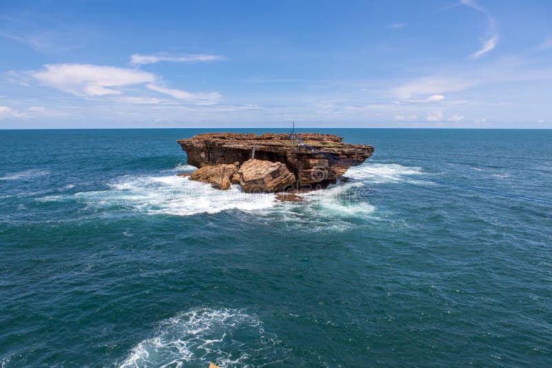 Small Rocky Island Near Timang Beach, Java. Stock Photo - Image of ...