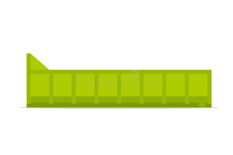 Yellow waste skip bin stock vector. Illustration of recycled - 107019541