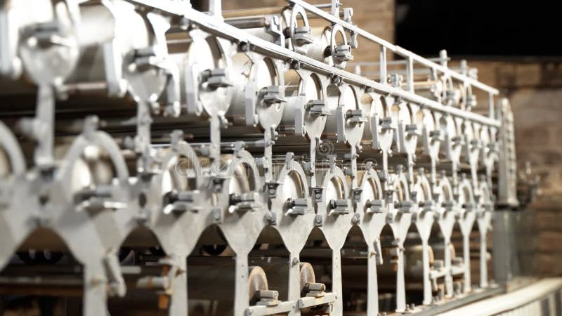 Small Rollers with Paper on Display in Papermaking Museum Stock Footage ...