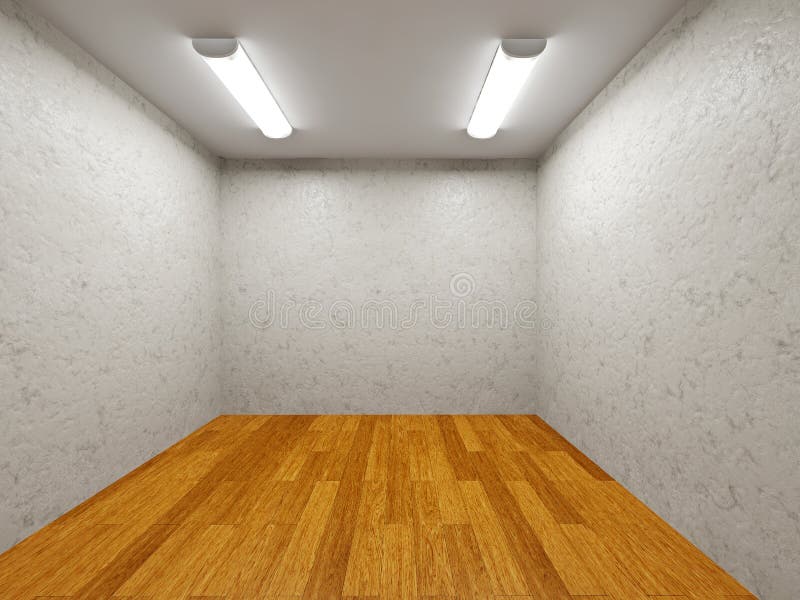 Empty Small Room with Window Stock Illustration - Illustration of ...