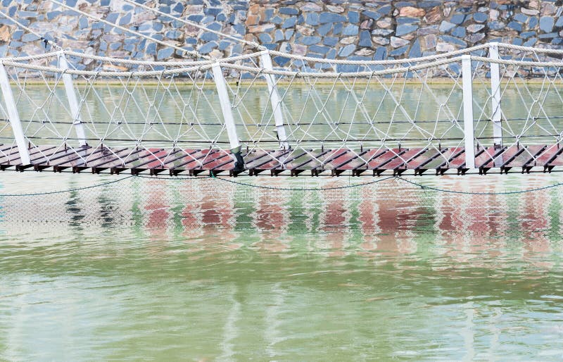 Small rope bridge stock photo. Image of asia, danger - 56000480