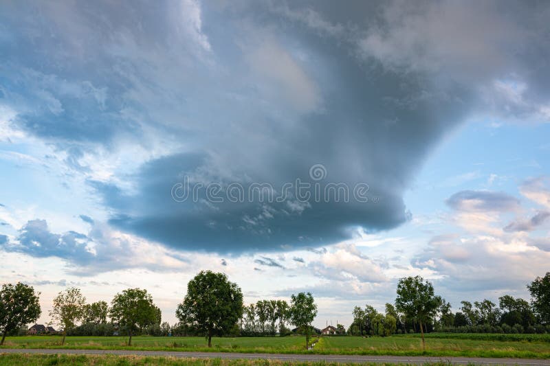 Small Rotating Storm with Little or No Precipitation Stock Photo ...