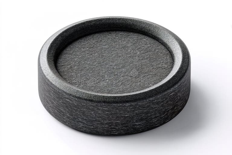 Small Round Black Container with Smooth Surface and Circular Shape for ...