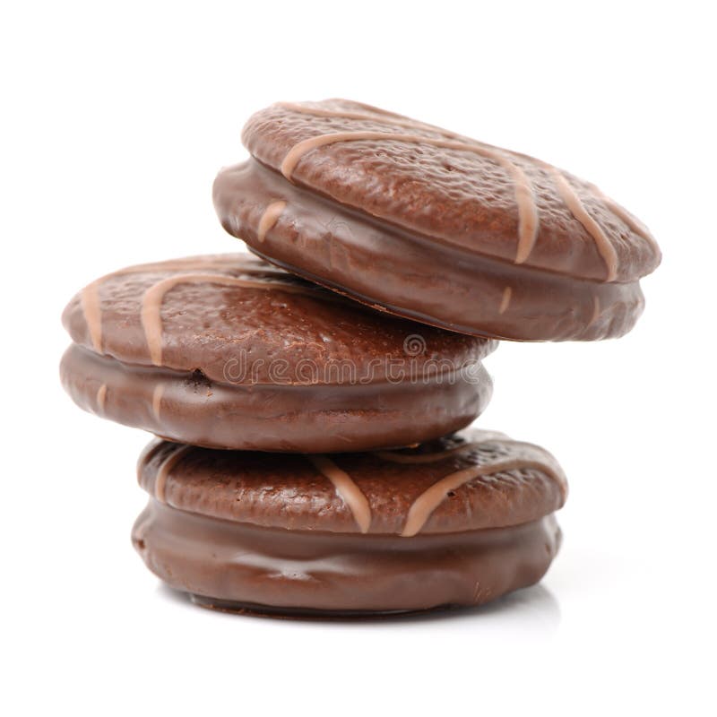 Small Round Chocolate Cookie Stock Photo - Image of closeup ...