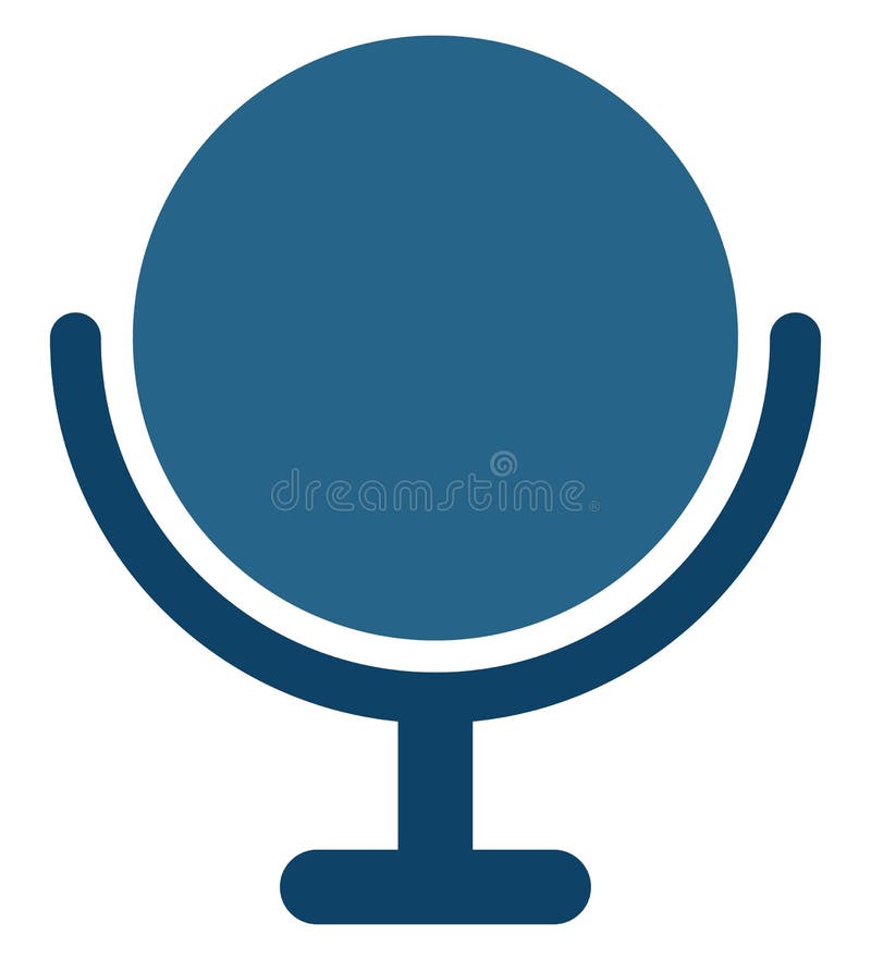 Small Round Mirror, Icon Icon Stock Vector - Illustration of decorative ...
