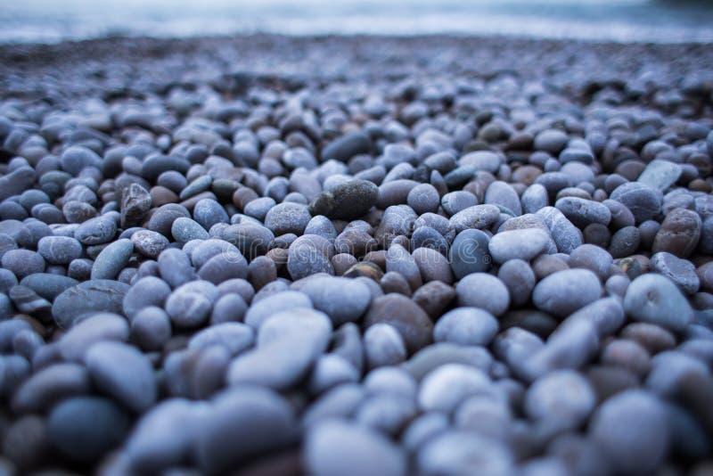 Small Round Pebbles on the Seashore Stock Photo - Image of color, grey ...