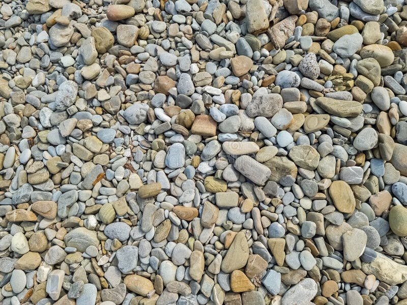 Small Round Stones Background. Stone Texture. Rough Surface of Small ...