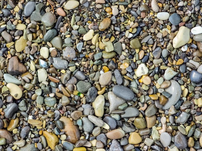 Small Round Stones Background. Stone Texture. Rough Surface of Small ...