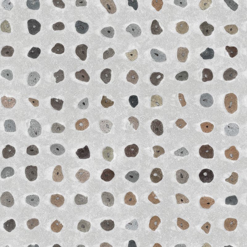 Small Round Stones in Plaster Stock Image - Image of repeating ...