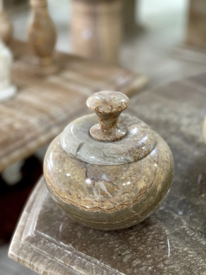 Small Round Storage Bin with Lid for Small Items Stock Photo - Image of ...