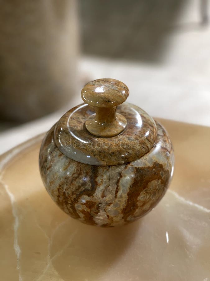 Small Round Storage Bin with Lid for Small Items Stock Photo - Image of ...