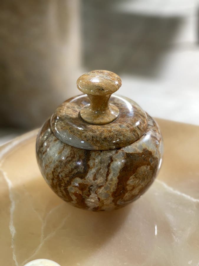 Small Round Storage Bin with Lid for Small Items Stock Image - Image of ...