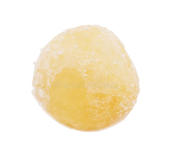 A Small, Round, Yellow Object with a White Background Stock Photo ...