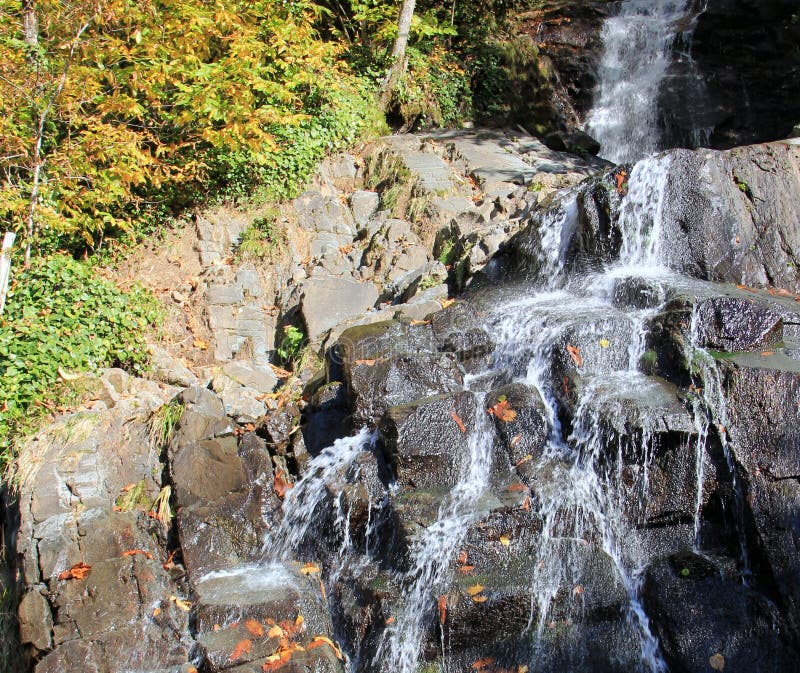 Running waterfall and ice stock image. Image of melting - 24832419