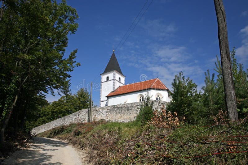 Small Rural Church in Croatia Stock Photo - Image of cross, christ ...