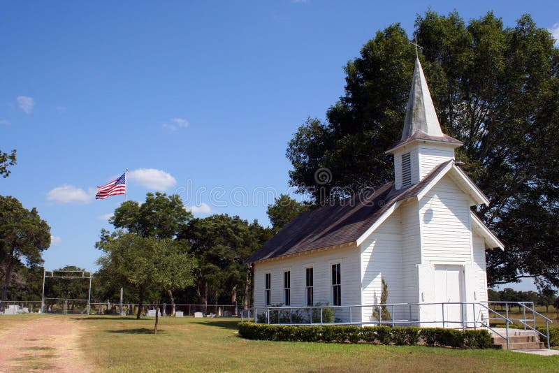 Small Rural Church in Texas Stock Image - Image of cross, grave: 1762141