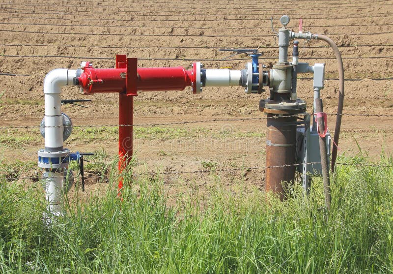 Gas Pipeline in Rural Area stock image. Image of construction - 43578691