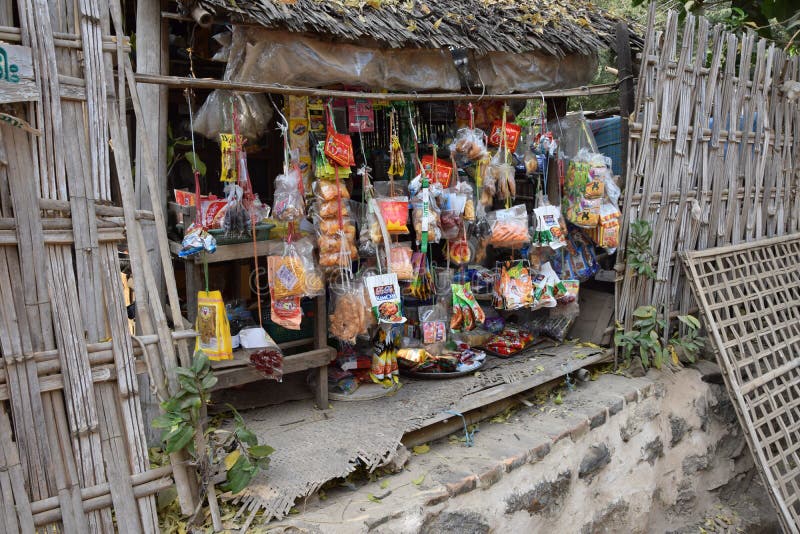 A Rural Stall in Myanmar (Burma), Taken in March 2015. Stock Photo ...
