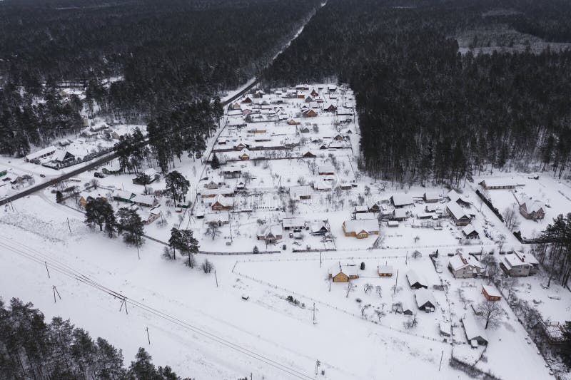 Small Rural Village from Drone Point of View Stock Image - Image of ...