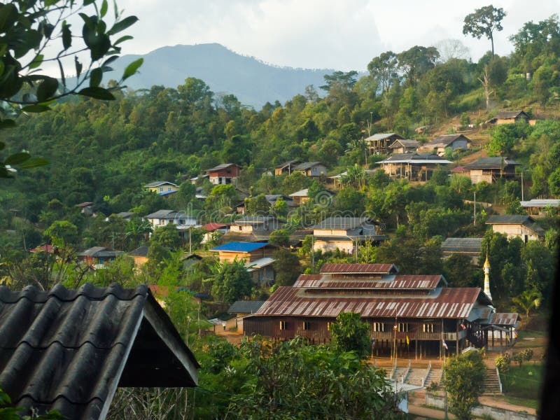 Small Rural Villages on the Hill Stock Photo - Image of outside ...