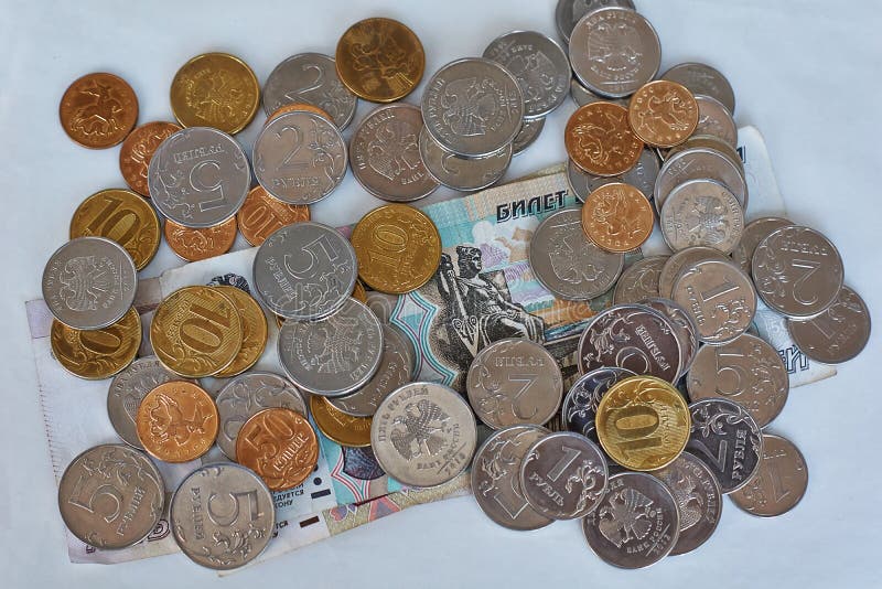Russian coins stock image. Image of bank, brilliance - 27942393