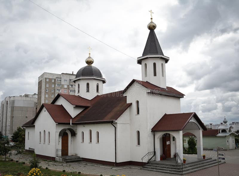 Small Russian Orthodox Church in the City Stock Photo - Image of ...