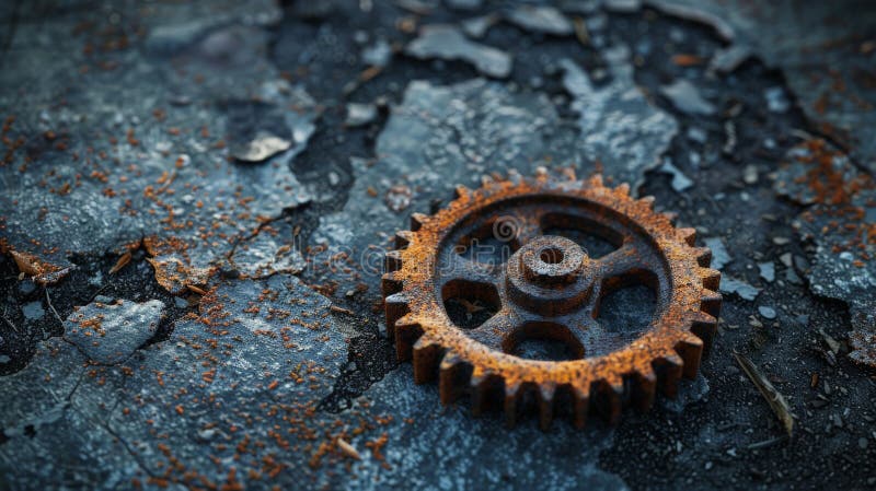 Small Rust Gear Wheel on the Ground, Rusty Gears Stock Image - Image of ...