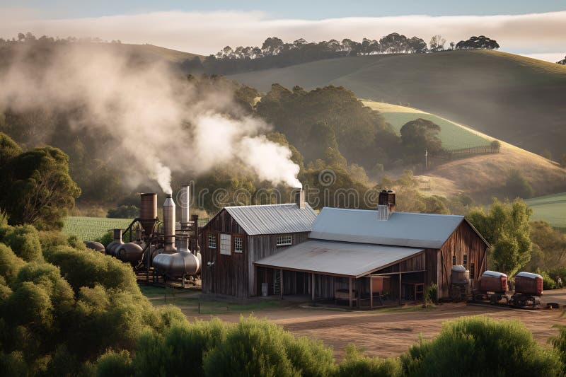 A Small, Rustic Brewery, Brewing Beer. Generative AI Content. Stock ...