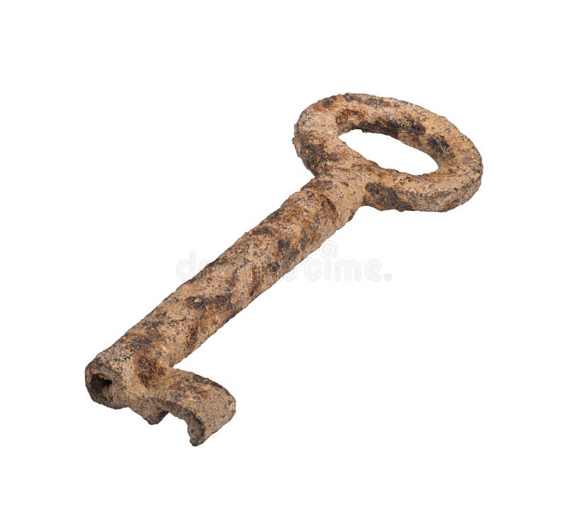 Small rusty key stock photo. Image of entrance, white - 85833744