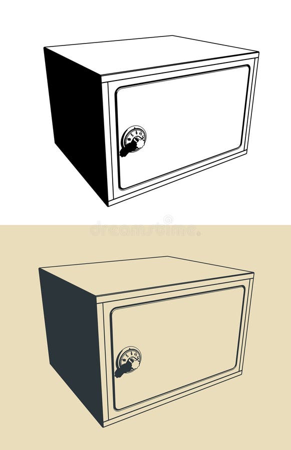 Small Safe Box Illustrations Stock Illustration - Illustration of lock ...