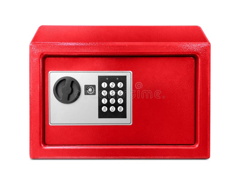 Small Safe Box Isolated on a White Background Stock Photo - Image of ...