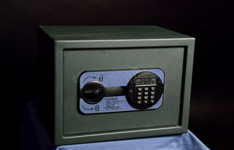 Small Safe with a Combination Lock Stock Image - Image of steal, felony ...