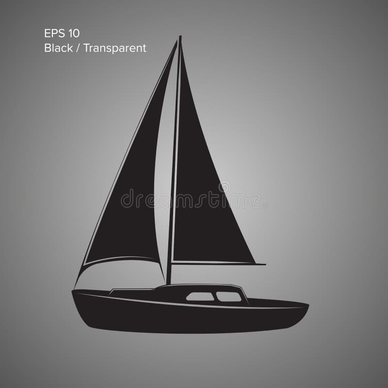 Small Sailboat Vector Icon. Small Boat with Sail Stock Vector ...