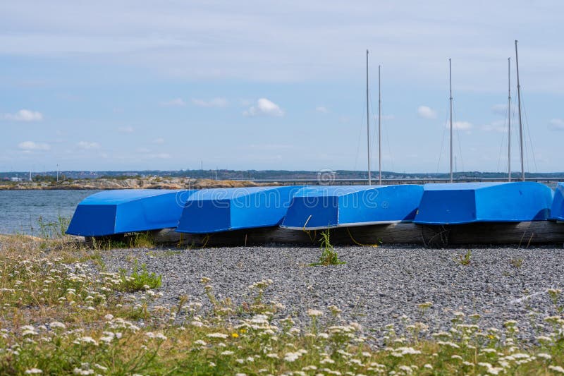 Small Sailboats Laid Up by a Marina.. Stock Image - Image of ...