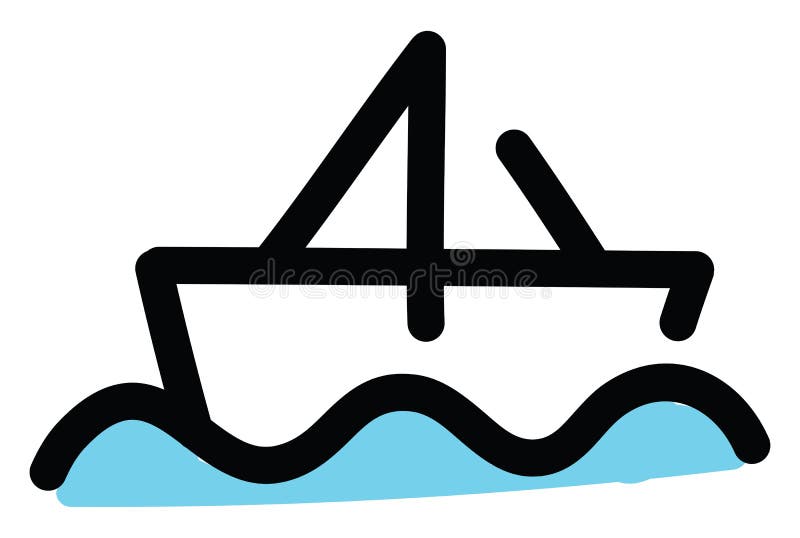 Small Sailing Ship, Icon Icon Stock Vector - Illustration of river ...