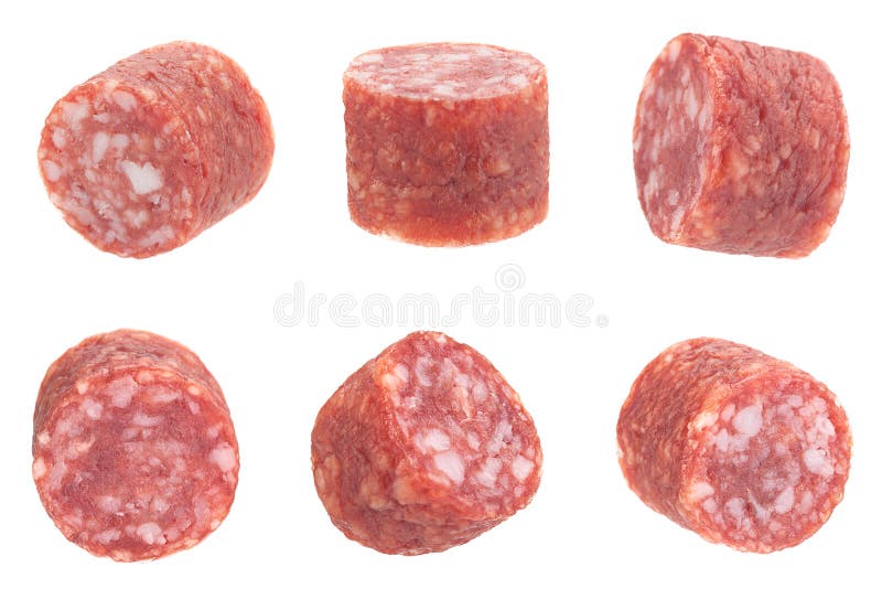 Small salami sausage slice stock image. Image of appetizer - 77895265
