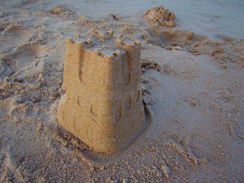 Small sandcastle stock image. Image of small, summer - 109207405