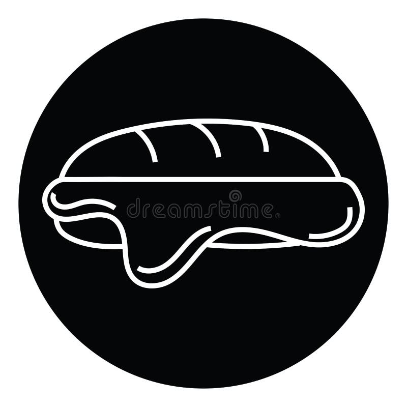 Small sandwich, icon icon stock vector. Illustration of menu - 259788369